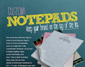 Custom Note Pads Logo - Etsy