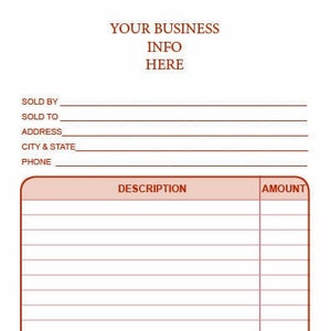 100 Sets of 2 Part NCR Invoices 5 1/2" X 8 1/2" in Color Loose ...