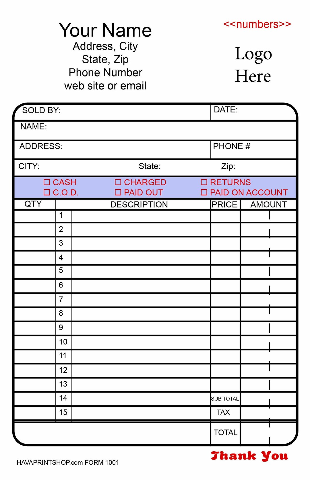 Triplicate Custom Invoice Book 50 Set With Wrap Around Cover Full Color ...