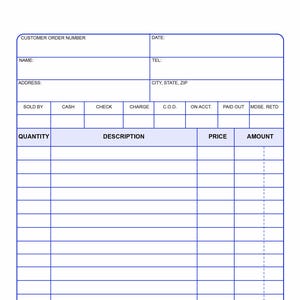 3 Part Ncr Custom Sales Receipt Book Full Color 5.5 X 8.5 (50 Sets) No ...
