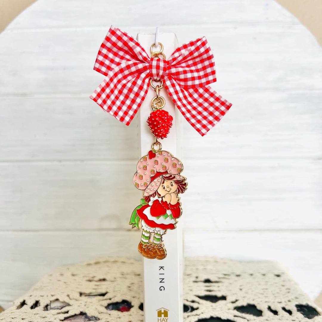 Strawberry Shortcake Red Coquette Bookmark With Charm, Junk Journal ...
