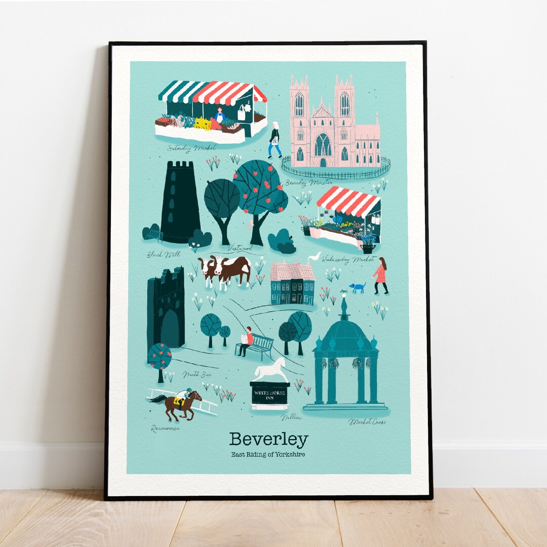 Beverley Landmarks Giclée Art Print, Beverley Travel Print, Beverley ...
