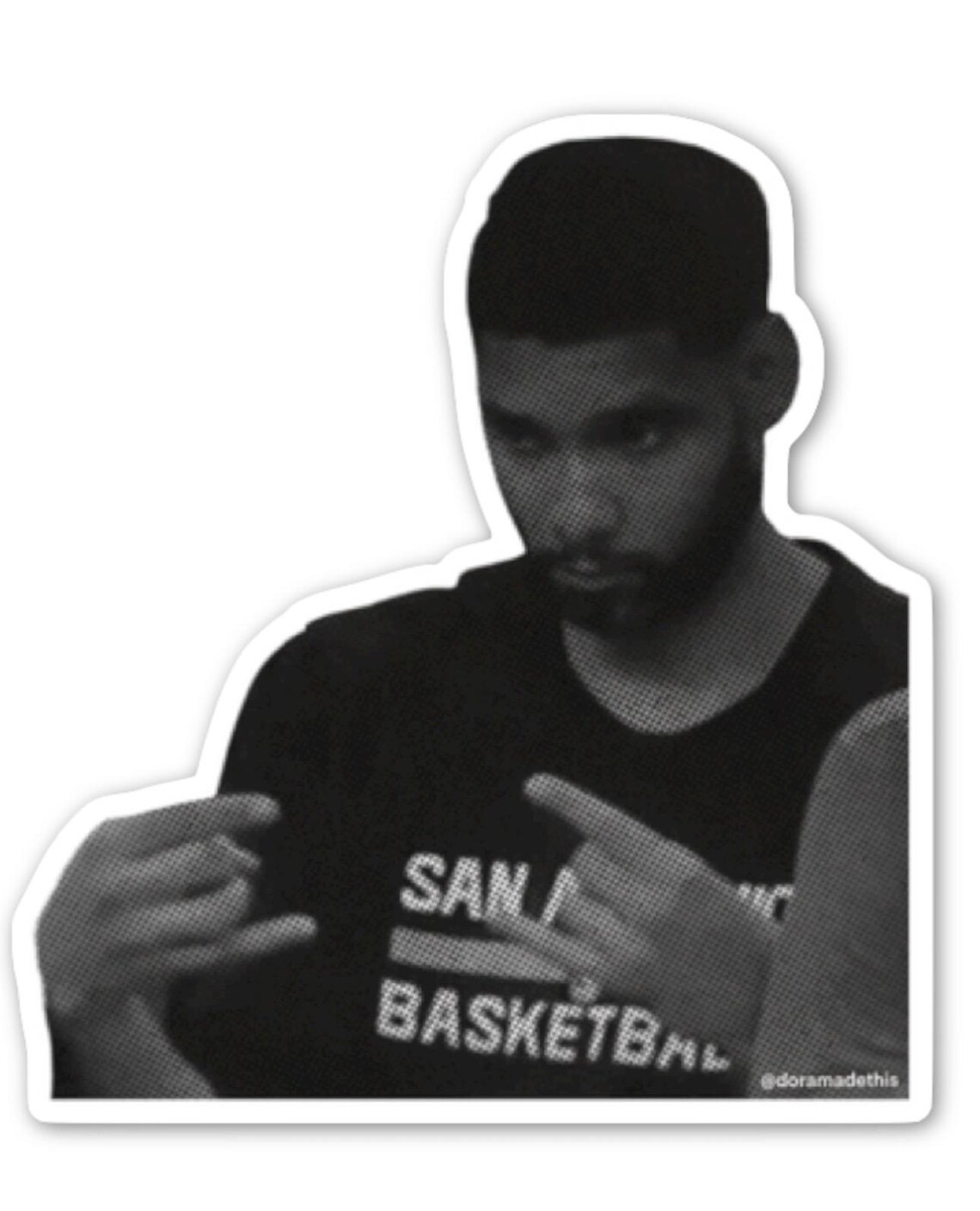 Tim Duncan Gang Sign Sideline Sticker - Etsy