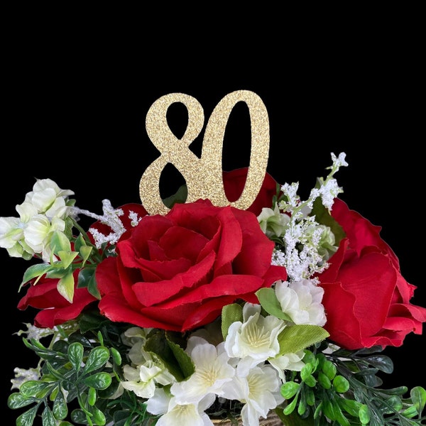 80th Centerpiece For Man Etsy