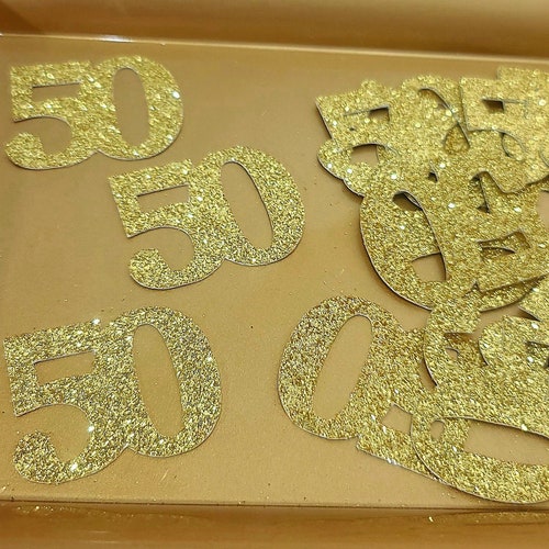 50th Birthday Confetti 50th Birthday Party Decorations Age Etsy