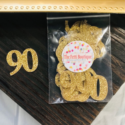 90th Birthday Confetti/ 90th Birthday Party Decorations/age - Etsy