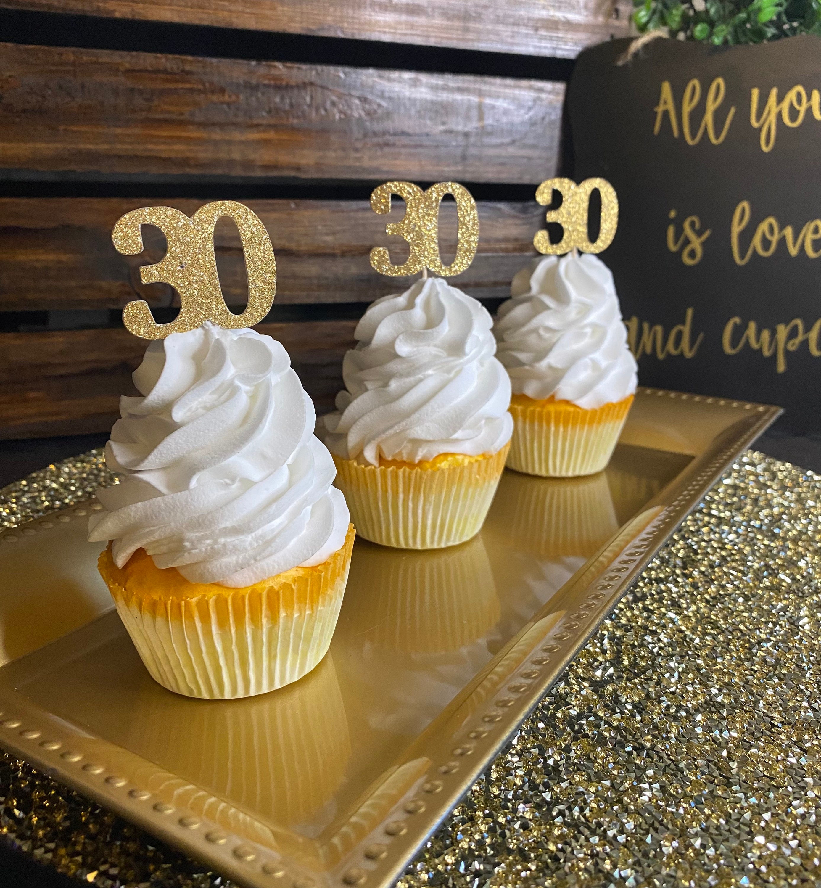 30th Birthday Cupcake Toppers