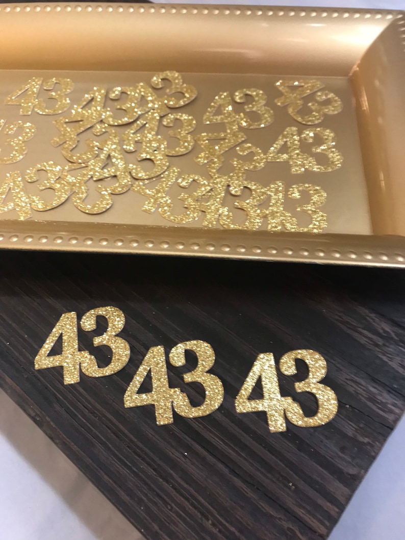 43rd Birthday Confetti/ 43rd Birthday Party Decorations/age Confetti ...