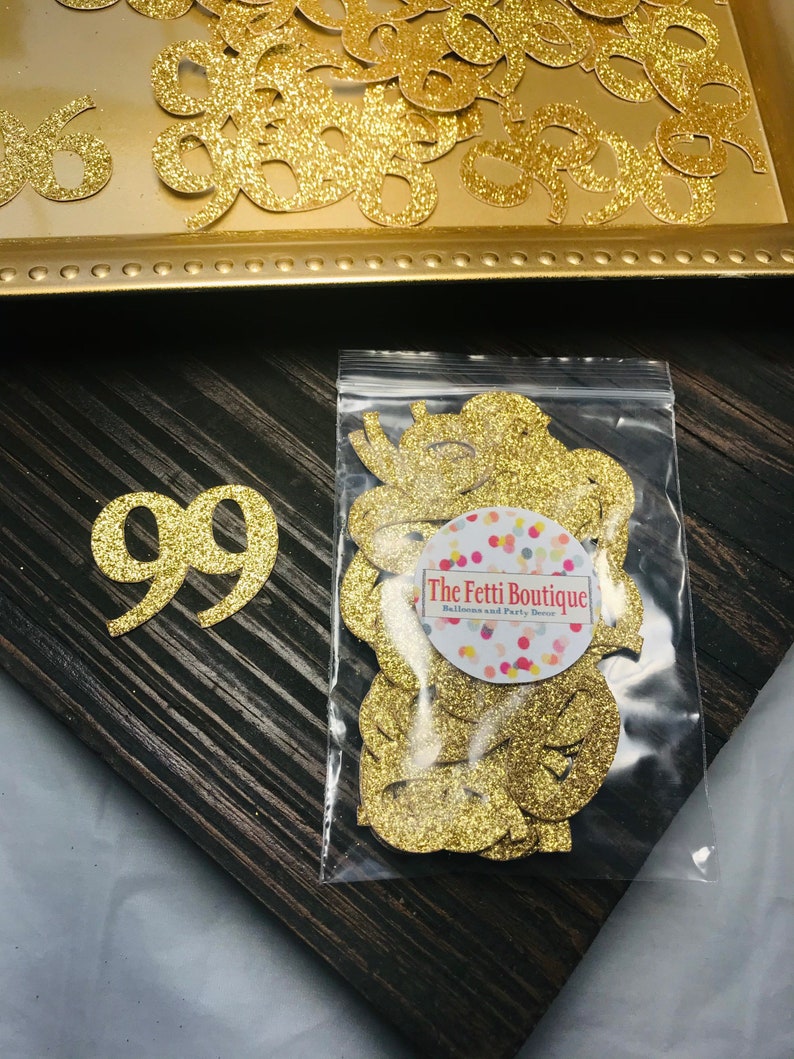 99th Birthday Confetti/ 99 Birthday Party Decorations/age | Etsy