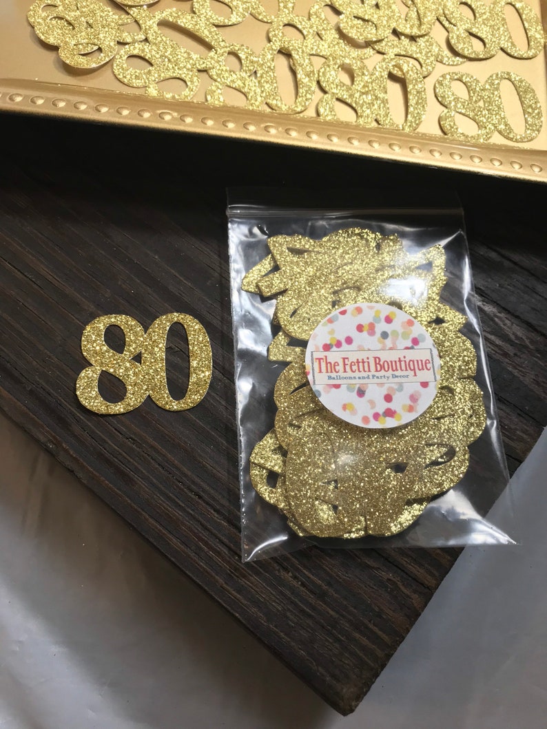80th Birthday Confetti/ 80th Birthday Party Decorations/age Confetti ...