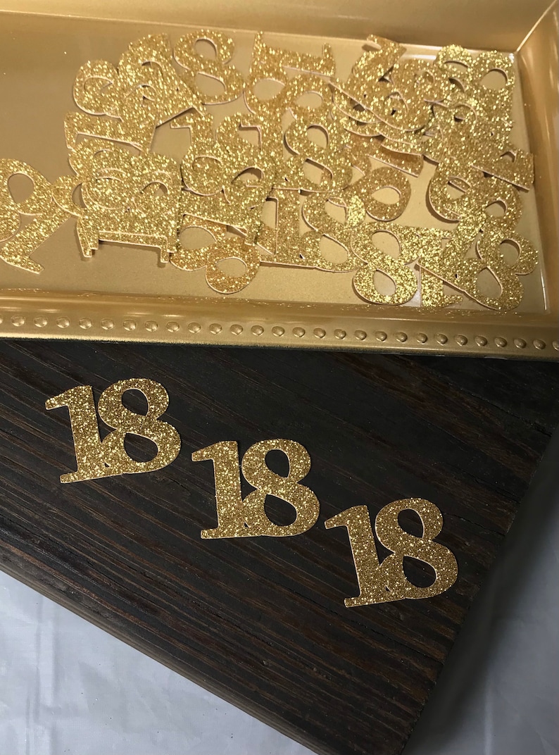 18th Birthday Confetti/ 18th Birthday Party Decorations/age Confetti ...