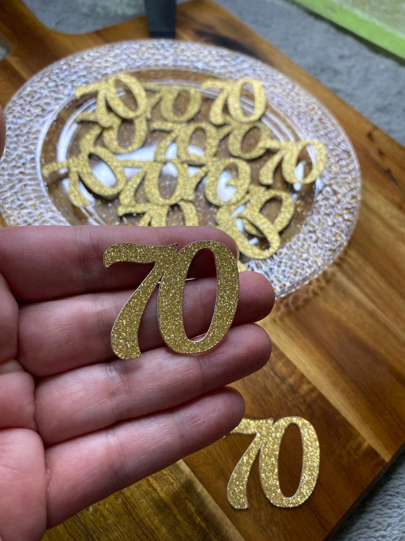 70th Birthday Confetti/ 70th Birthday Party Decorations/age Confetti ...
