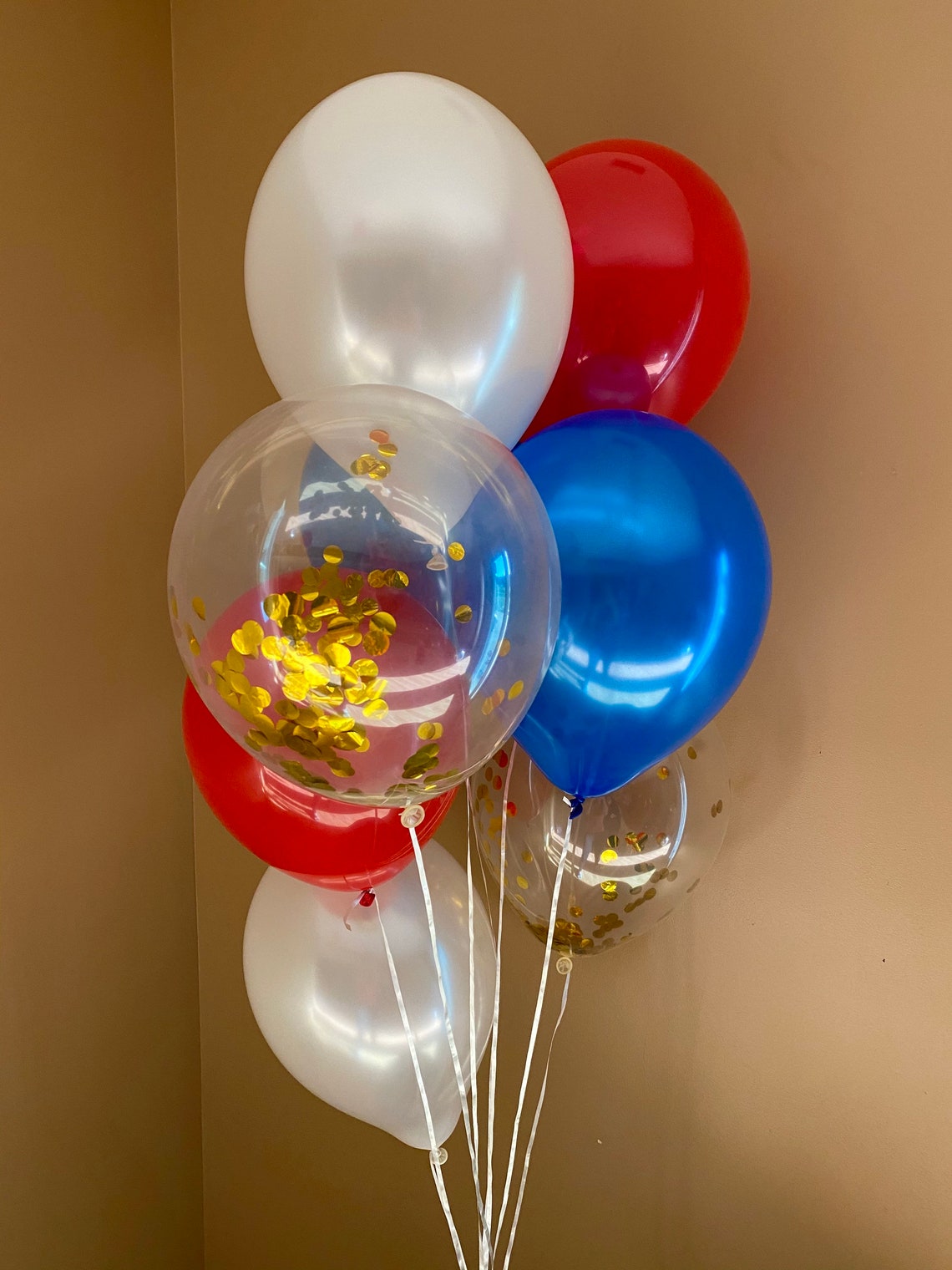 4th of July Red White Blue Balloons Confetti Balloons - Etsy