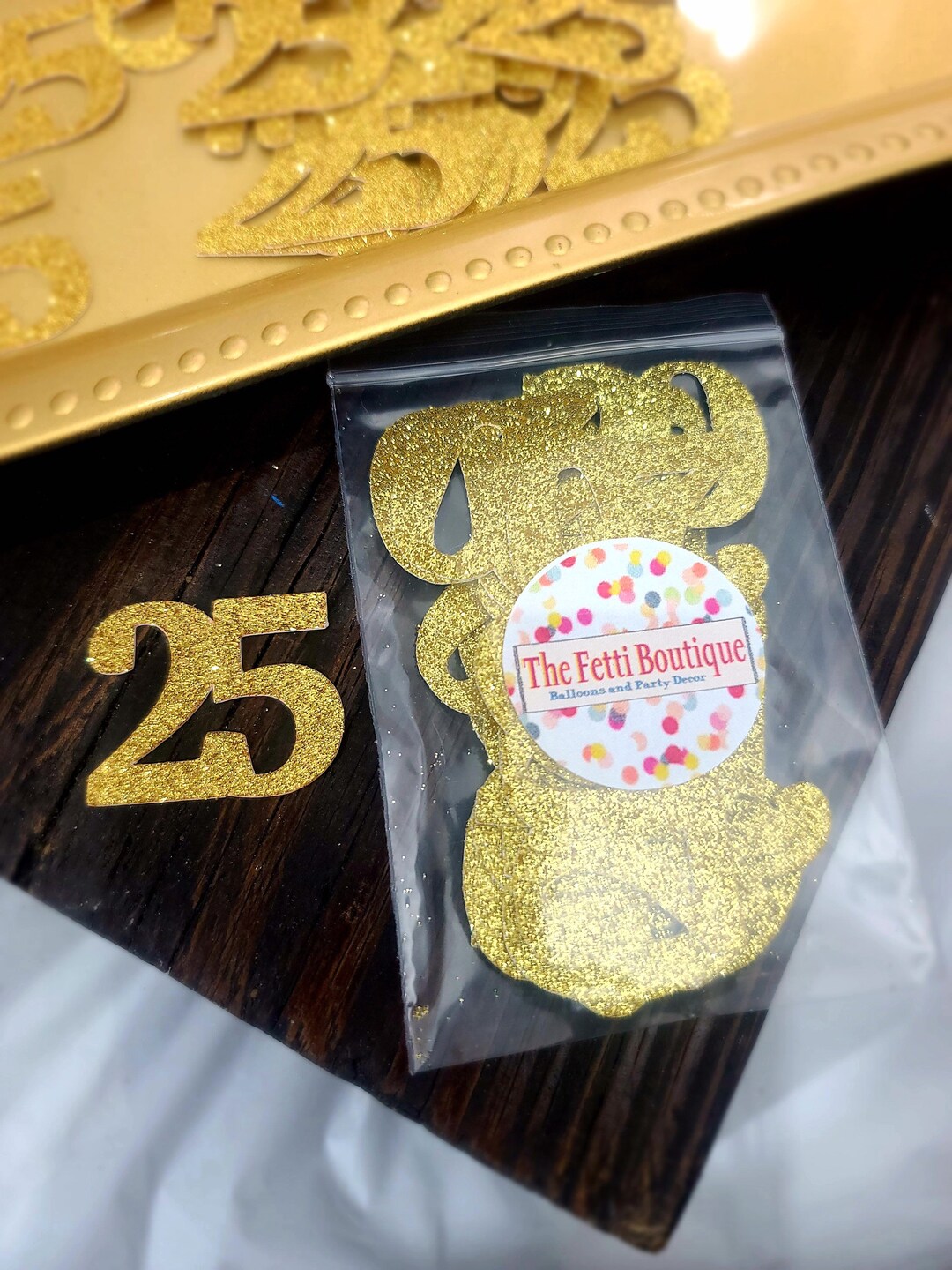 25th Birthday Confetti/ 25th Birthday Decorations/age Confetti ...