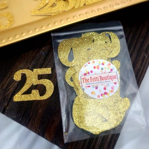 25th Birthday Confetti/ 25th Birthday Decorations/age Confetti ...