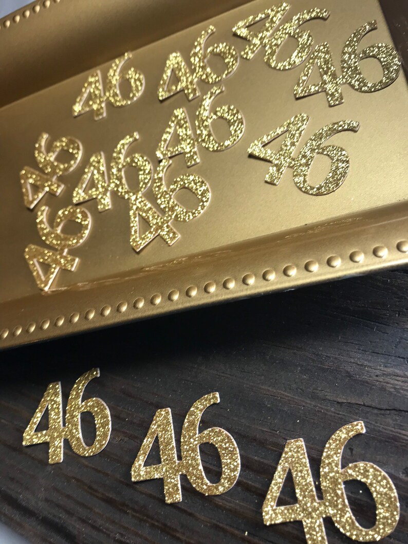 46th Birthday Confetti/ 46th Birthday Party Decorations/age - Etsy