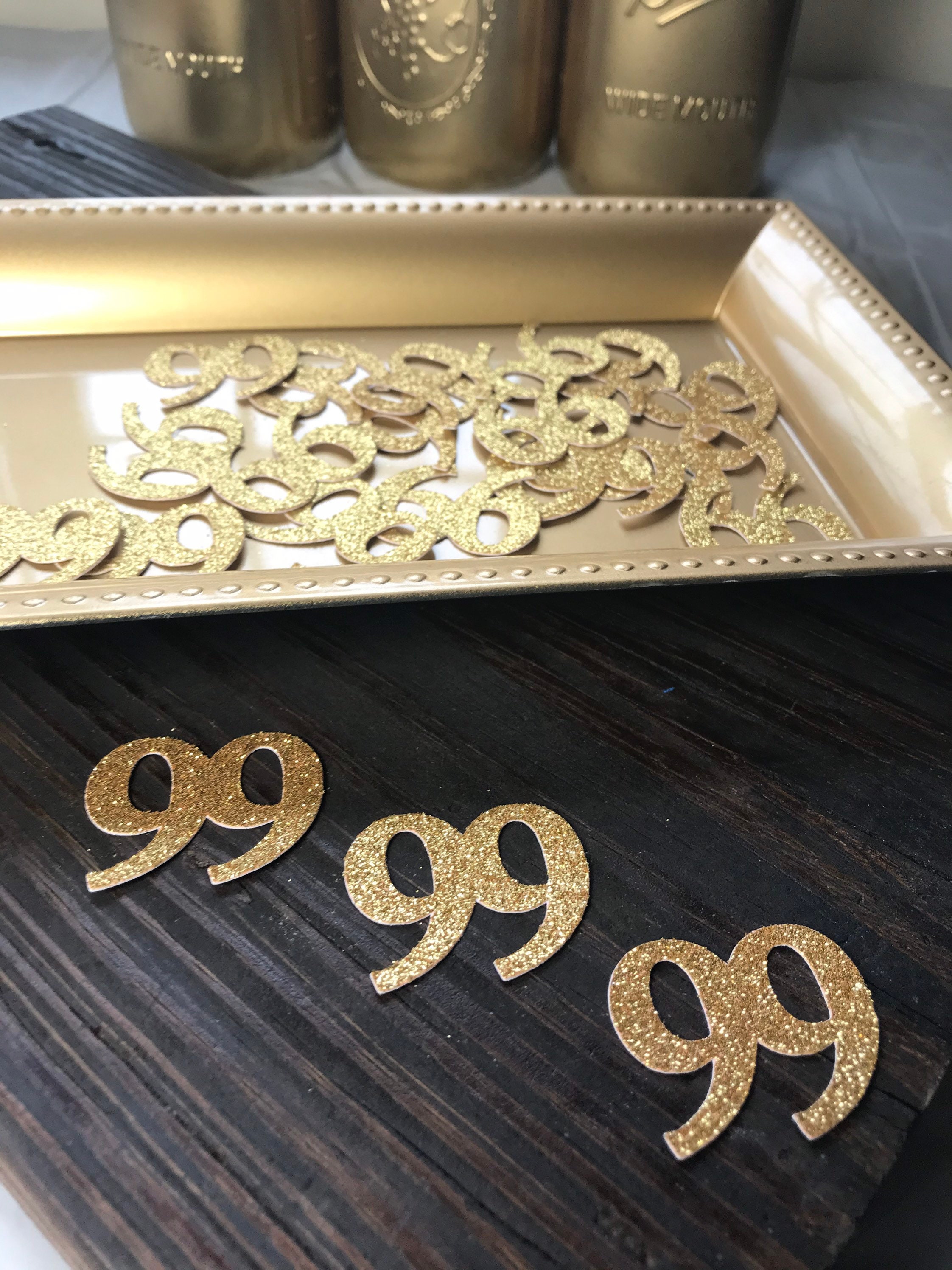 99th Birthday Confetti/ 99 Birthday Party Decorations/age | Etsy