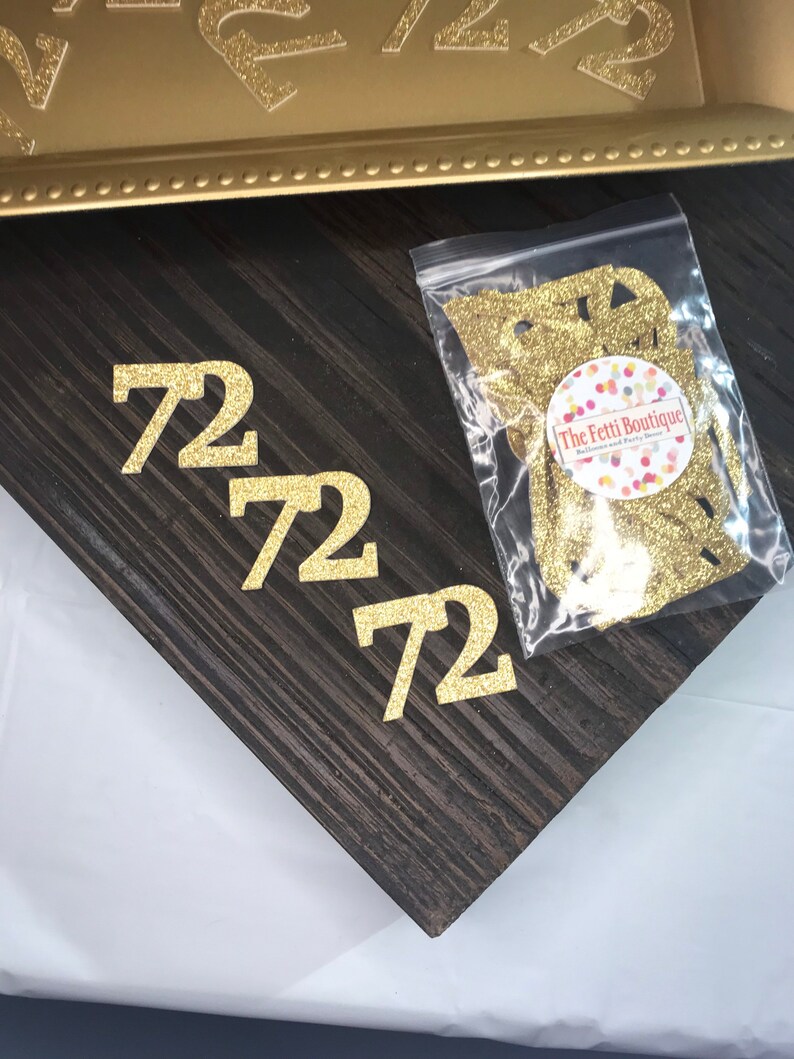 72nd Birthday Confetti/ 72nd Birthday Party Decorations/age - Etsy