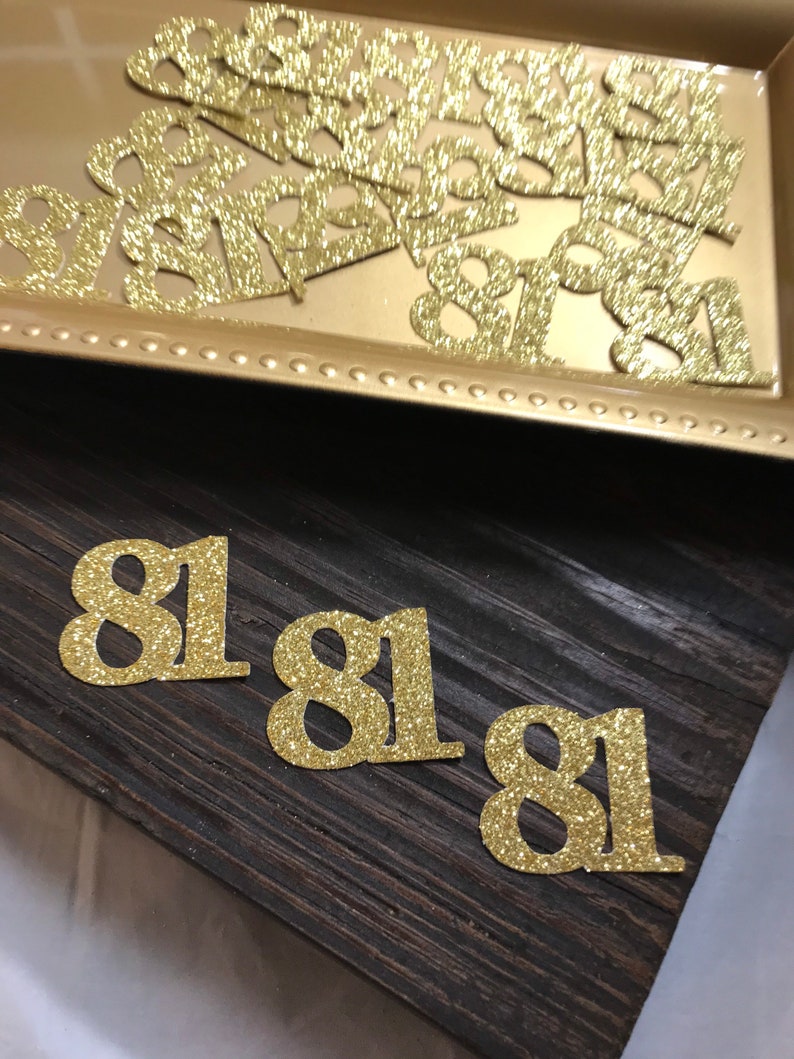 81st Birthday Confetti/ 81st Birthday Party Decorations/age - Etsy