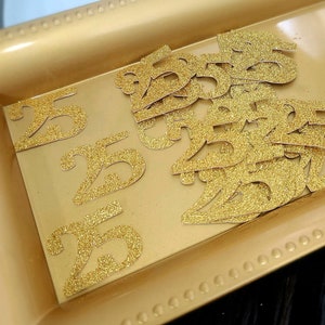 25th Birthday Confetti/ 25th Birthday Decorations/age Confetti ...