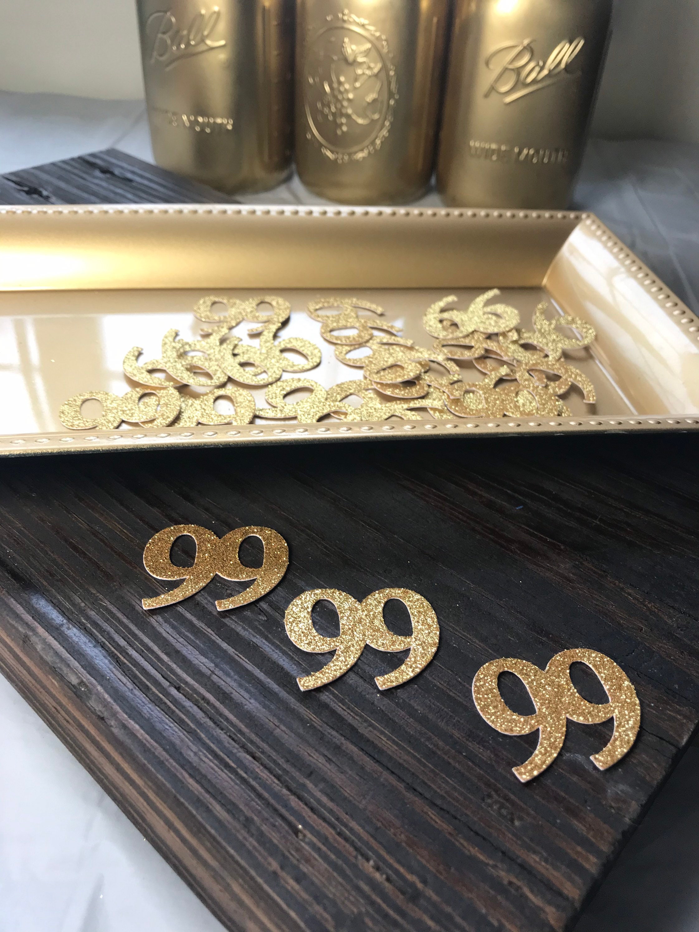 99th Birthday Confetti/ 99 Birthday Party Decorations/age | Etsy