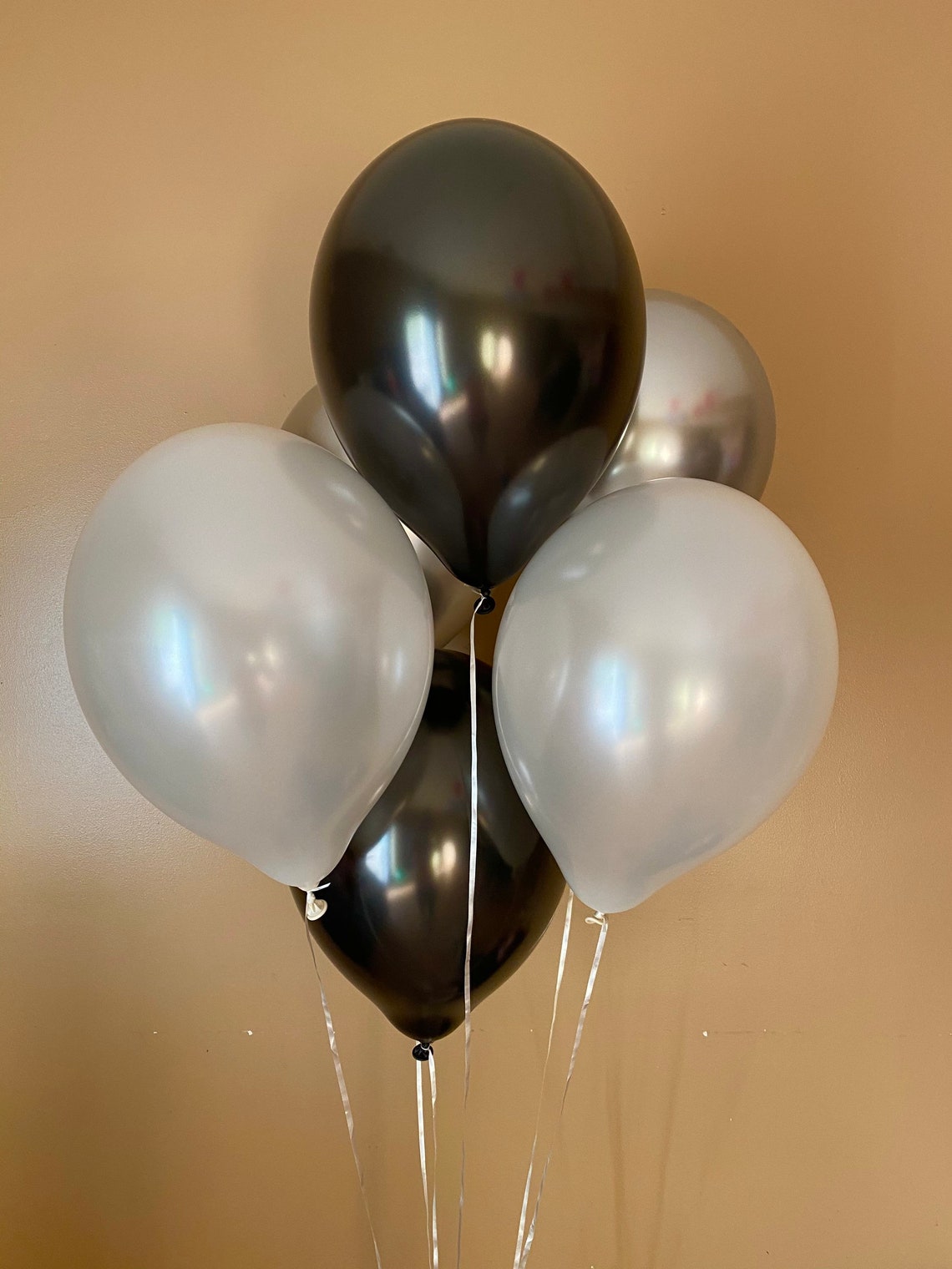 Globos plateados / globos negros / globos blancos / 6 quilates - Etsy ...