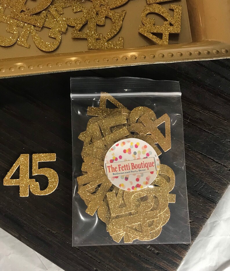 45th Birthday Confetti/ 45th Birthday Party Decorations/age | Etsy