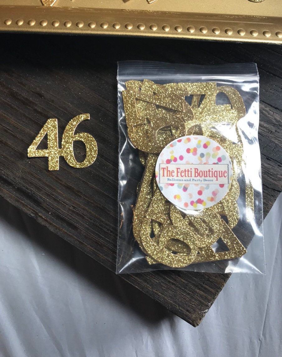 46th Birthday Confetti/ 46th Birthday Party Decorations/age - Etsy