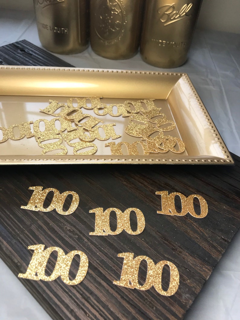 100th Birthday Confetti/ 100th Birthday Party Decorations/age Confetti ...