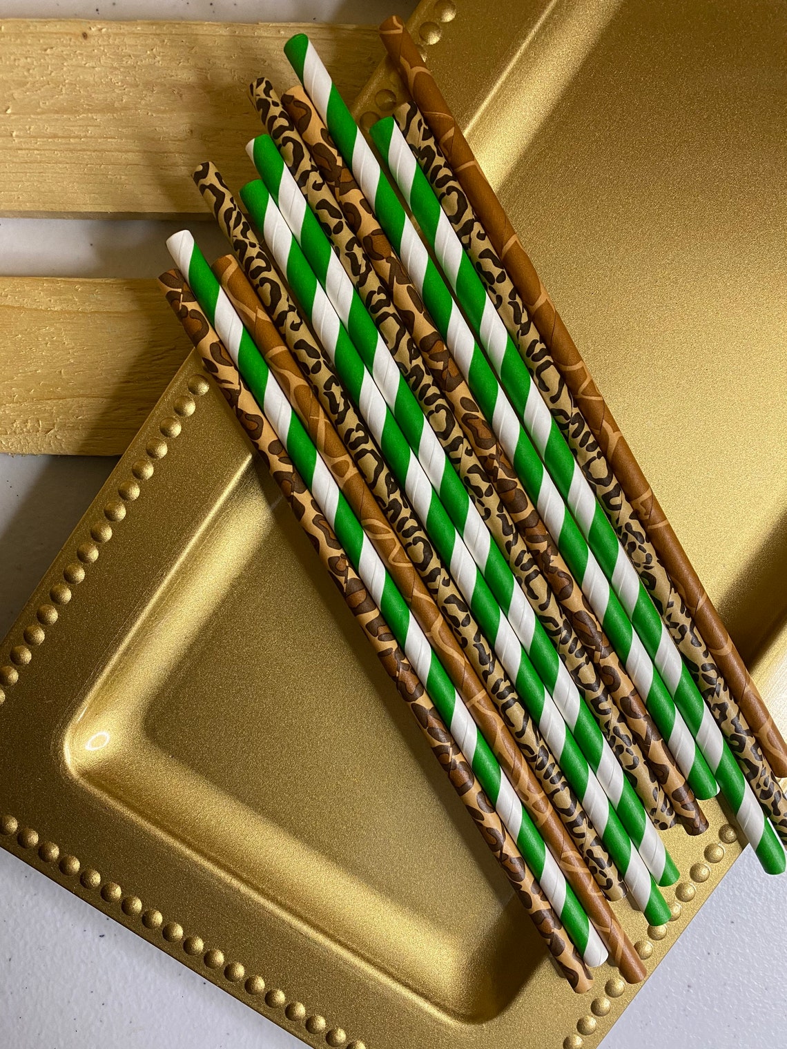 Safari Baby Shower Paper Straws Paper Straw Mix Safari - Etsy