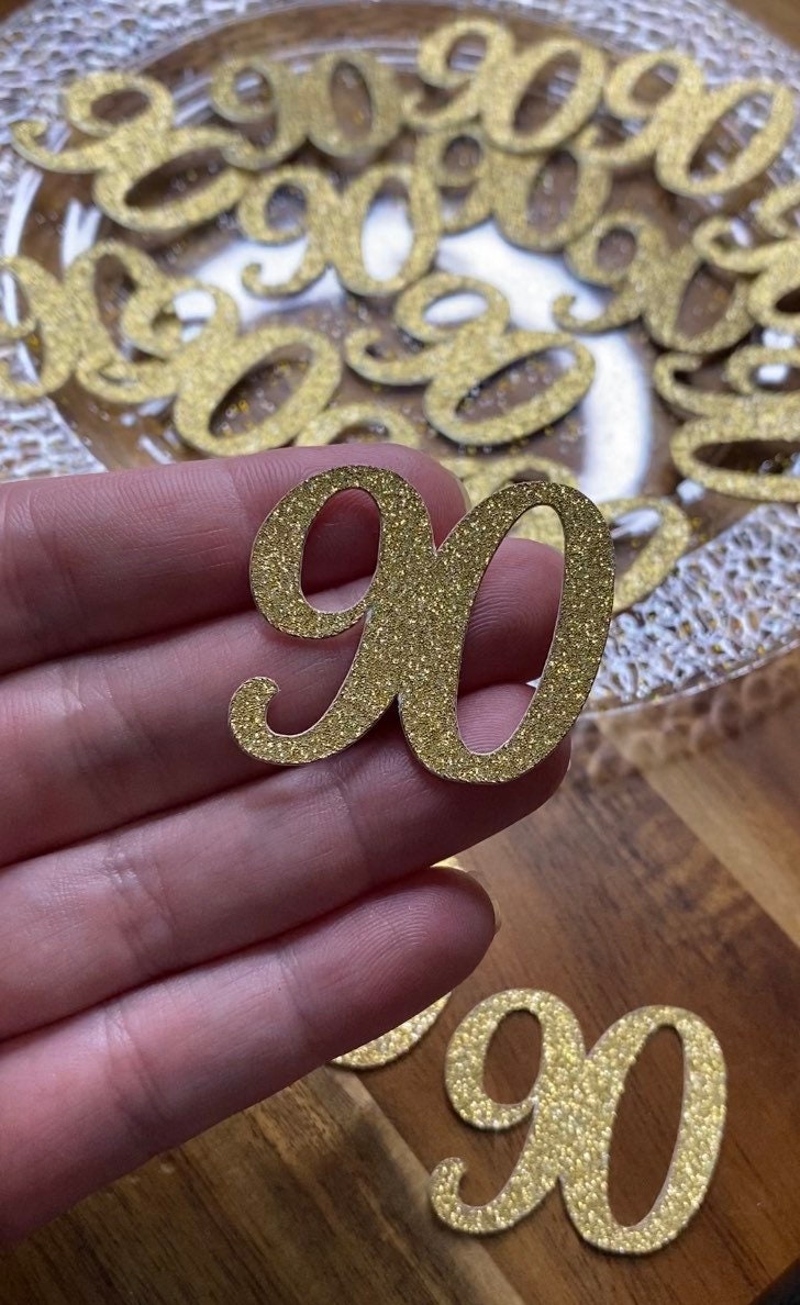 90th Birthday Confetti/ 90th Birthday Party Decorations/age - Etsy