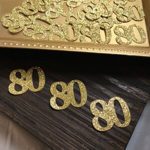 80th Birthday Confetti/ 80th Birthday Party Decorations/age Confetti ...