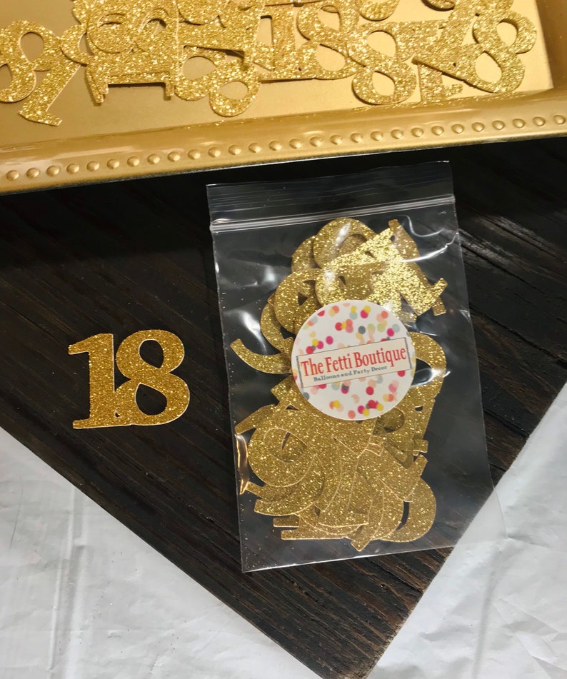 18th Birthday Confetti/ 18th Birthday Party Decorations/age Confetti ...