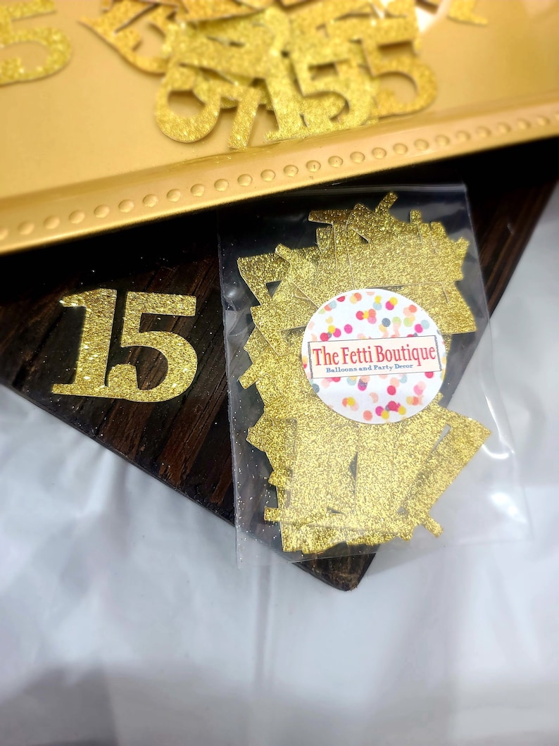 15th Birthday Confetti/ 15th Birthday Party Decorations/age Confetti ...