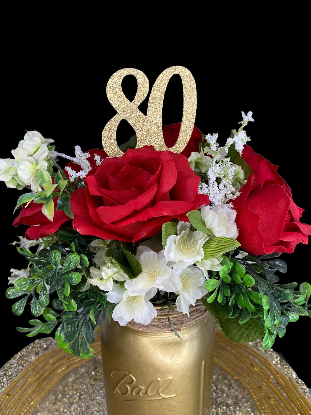 80th Birthday Centerpiece Decorations 80th Birthday Decorations 80th