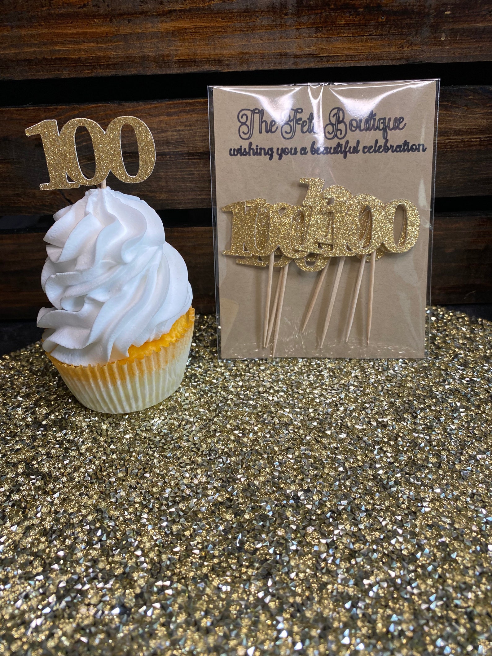 100th Birthday Cupcake Topper/ 100th Birthday Party Decorations/ Custom ...