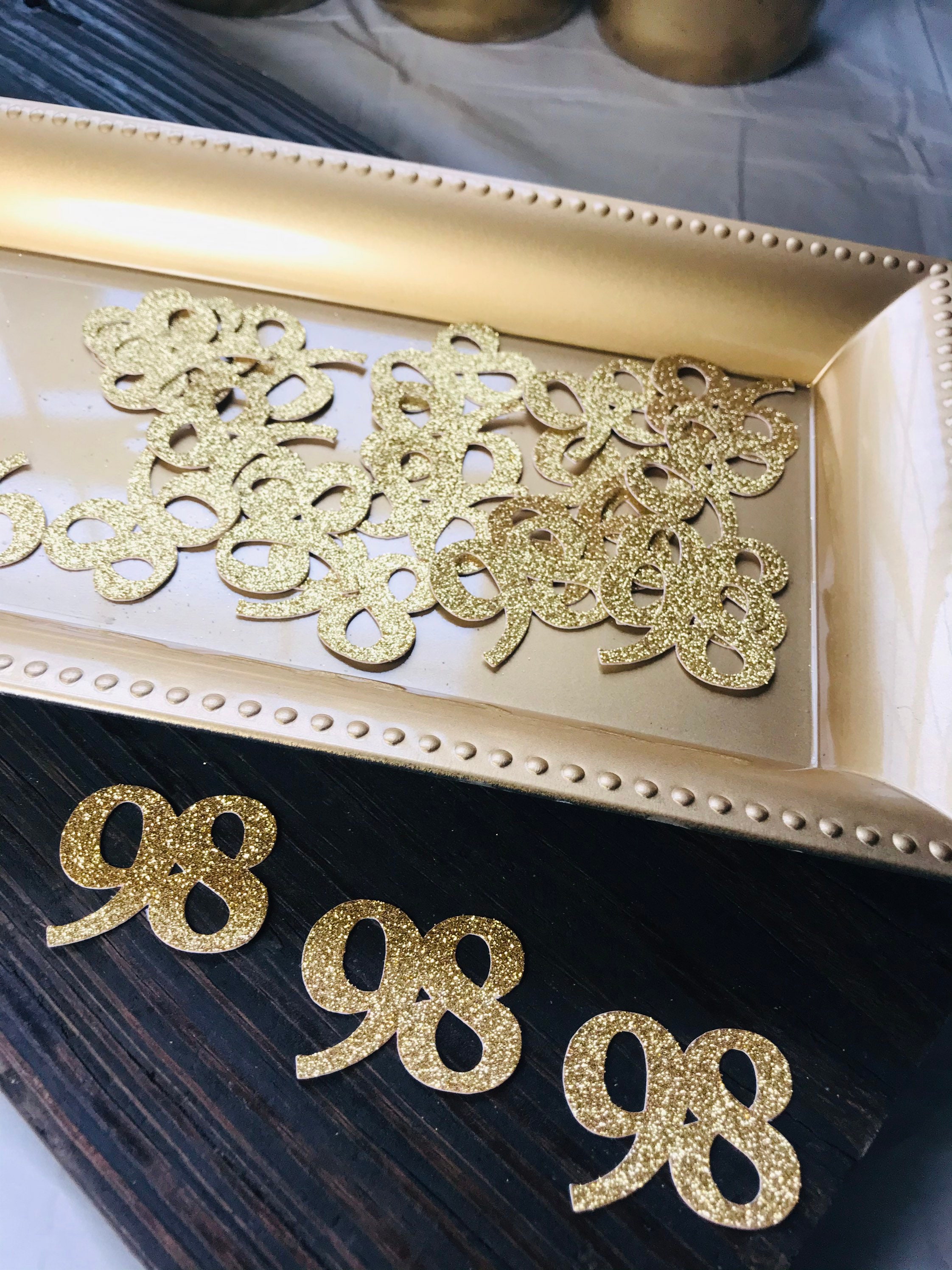 98th Birthday Confetti/ 98th Birthday Party Decorations/age - Etsy