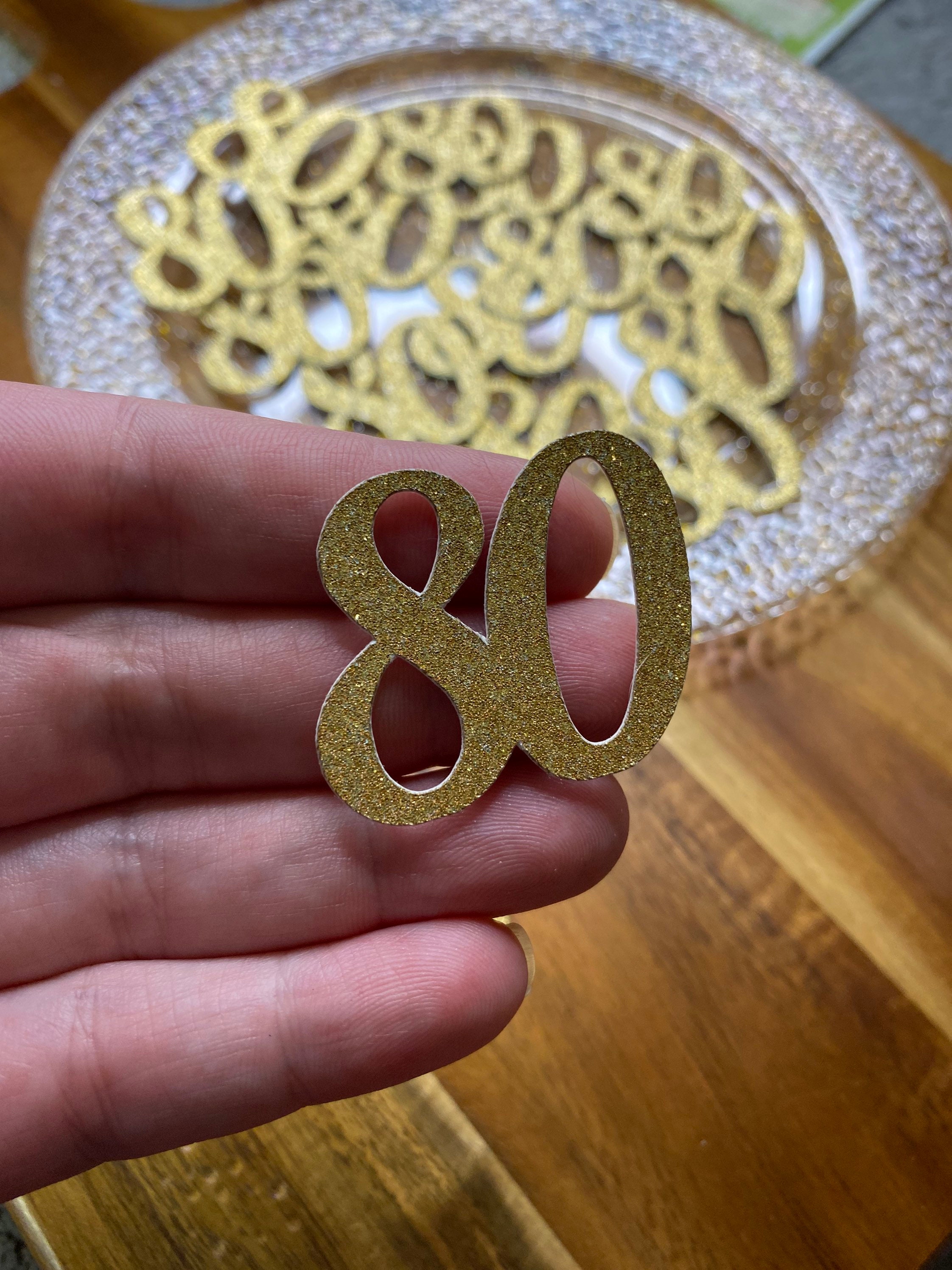 80th Birthday Confetti/ 80th Birthday Party Decorations/age - Etsy