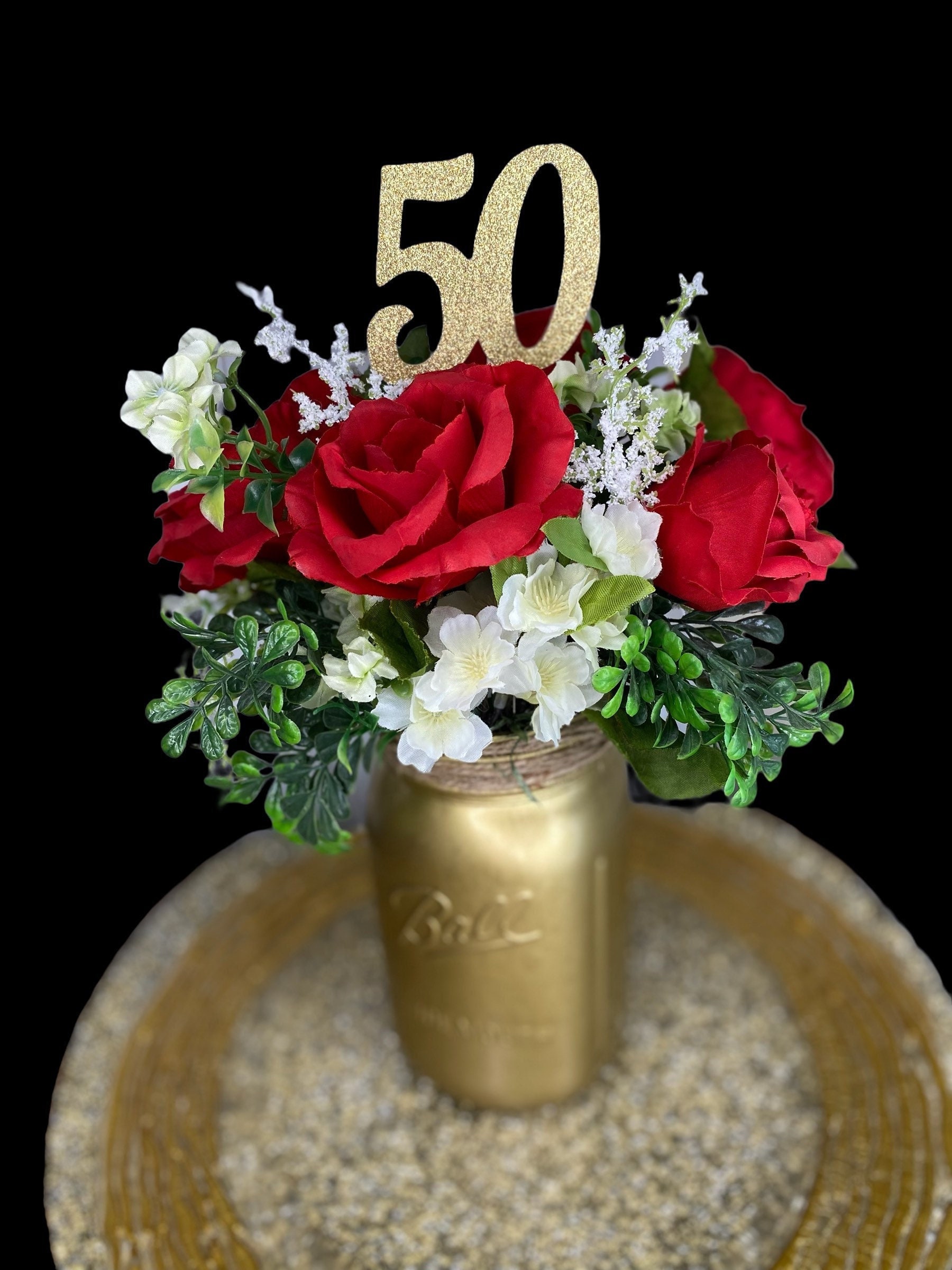 Flowers for 50th wedding anniversary centerpieces | Beachweddingtips.com