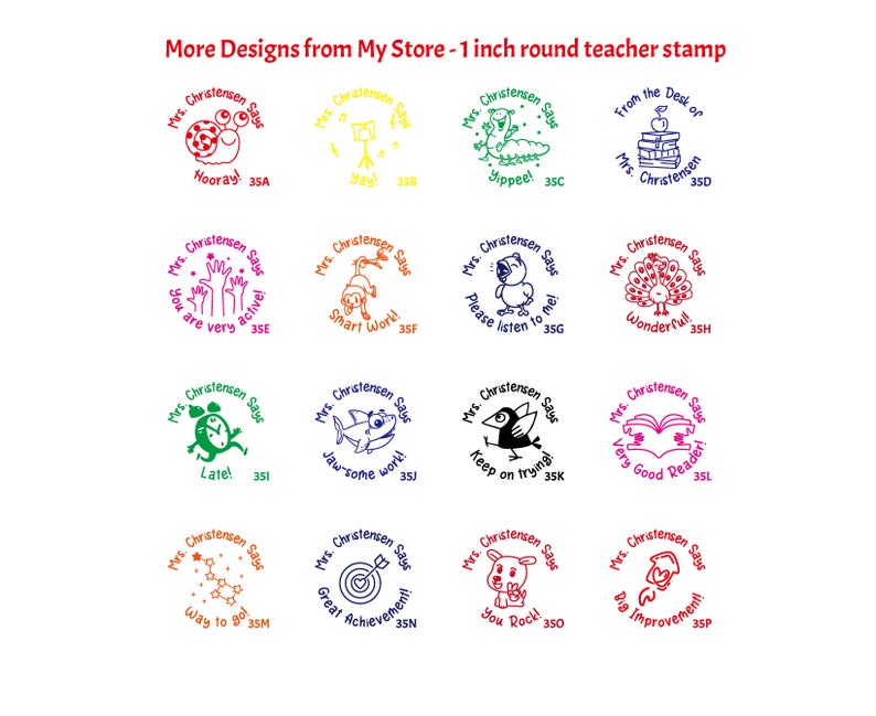 Teacher Stamps Custom Teacher Stamps Gifts Personalized - Etsy