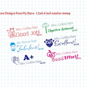 Custom Teacher Stamp Personalized Back to School Classroom Christmas ...