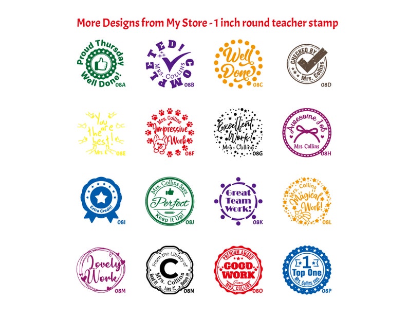 Teacher Stamps Personalized Teacher Stamps Custom Teacher - Etsy