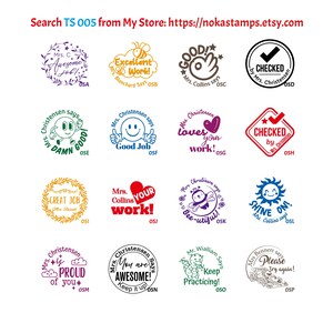 Custom Teacher Stamp Personalized Back to School Classroom Christmas ...