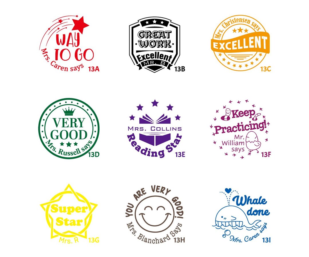 Custom Teacher Stamp Personalized Back to School Classroom Christmas ...