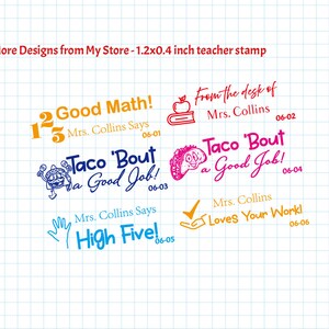 Custom Teacher Stamp Personalized Back to School Classroom Christmas ...