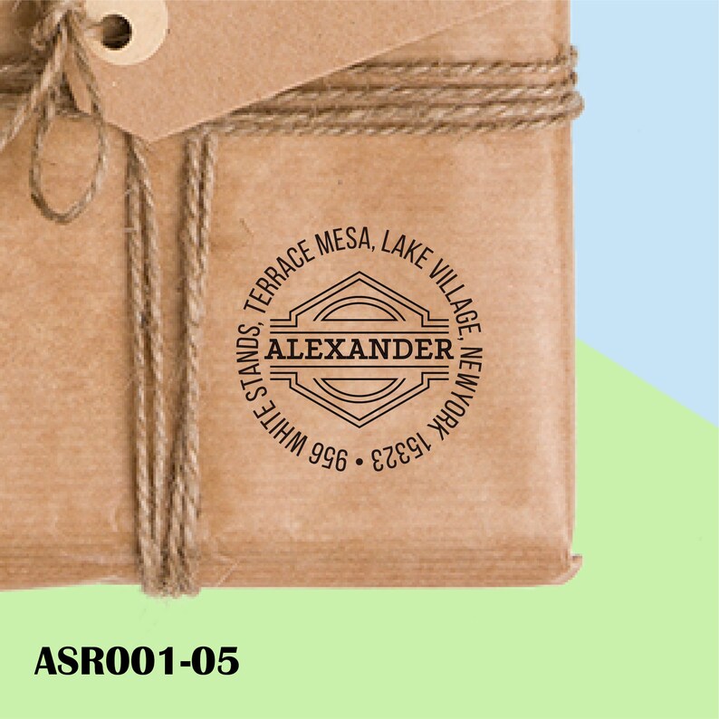 Family Address Stamps, Round Return Address Stamps, Housewarming Gifts ...