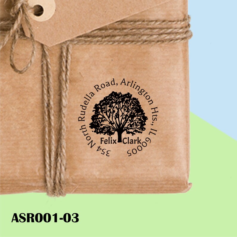 Family Address Stamps Round Return Address Stamps - Etsy