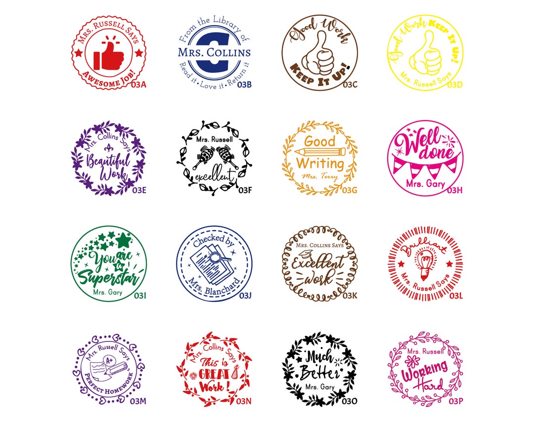 Custom Teacher Stamps Gifts, Teacher Stamp, Personalized Teacher Award ...