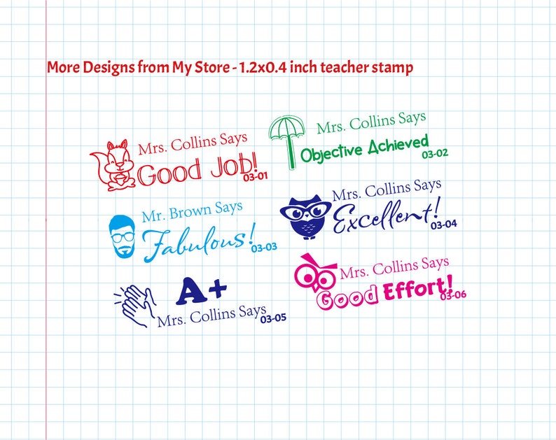 Teacher Stamps Personalized Teacher Stamps Custom Teacher - Etsy