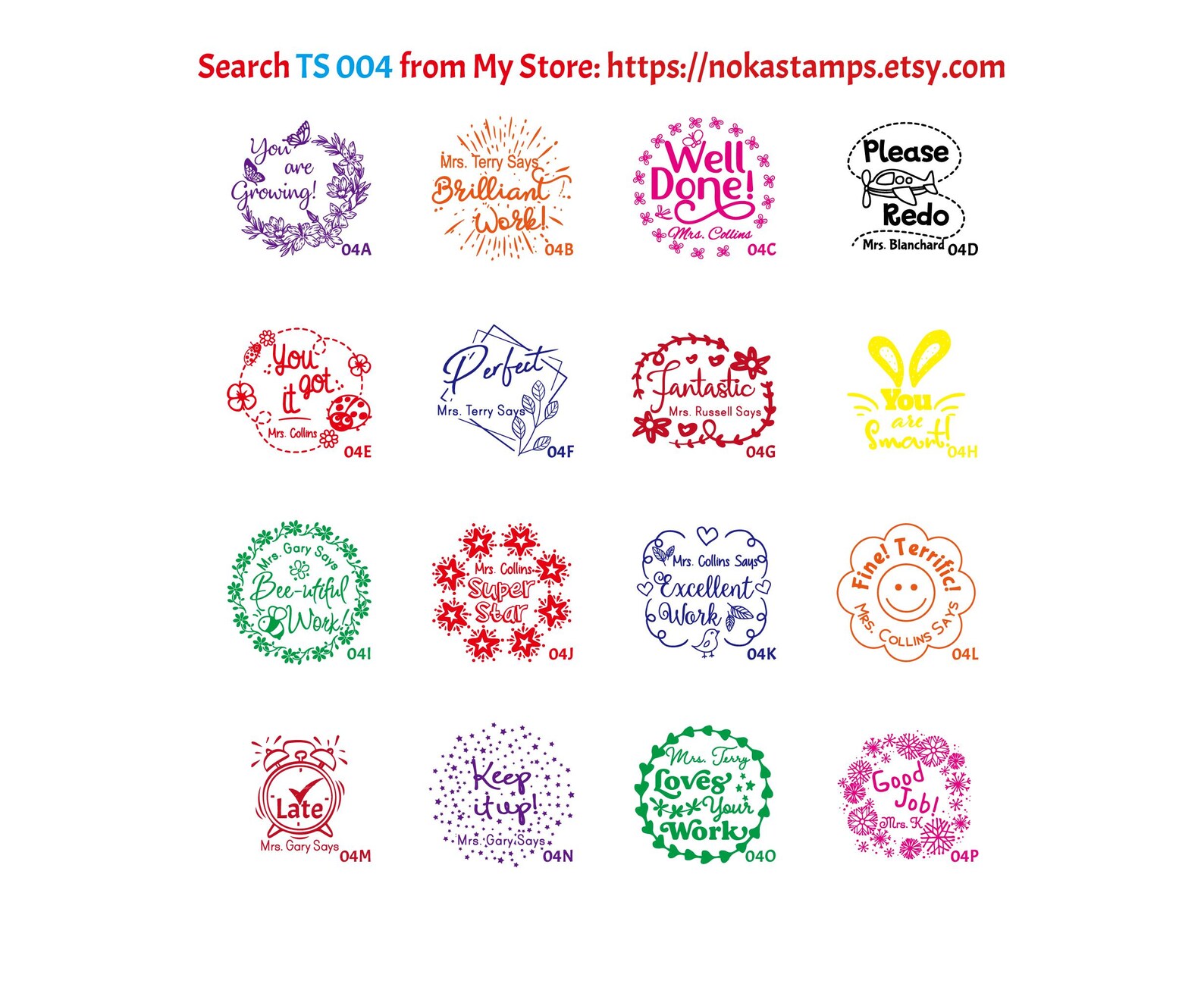 Custom Teacher Stamp Personalized Back to School Classroom Christmas ...
